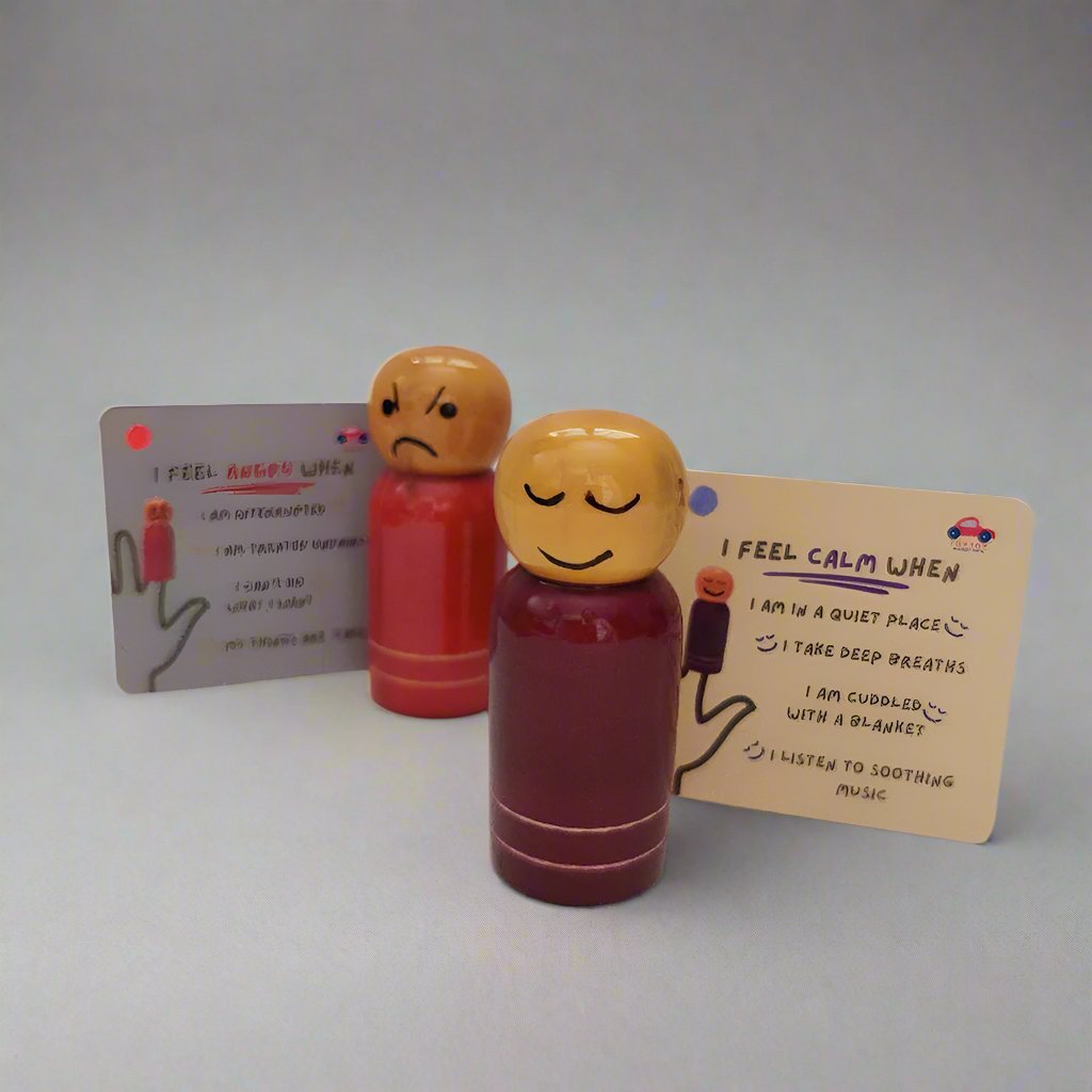 Wooden Expression Finger Puppet Dolls | Creative Play Toy for Kids ...