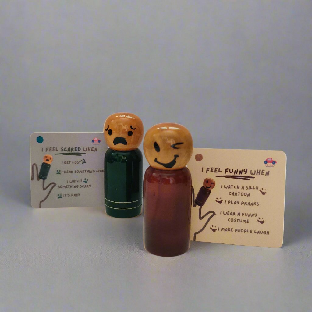 Wooden Expression Finger Puppet Dolls | Creative Play Toy for Kids ...