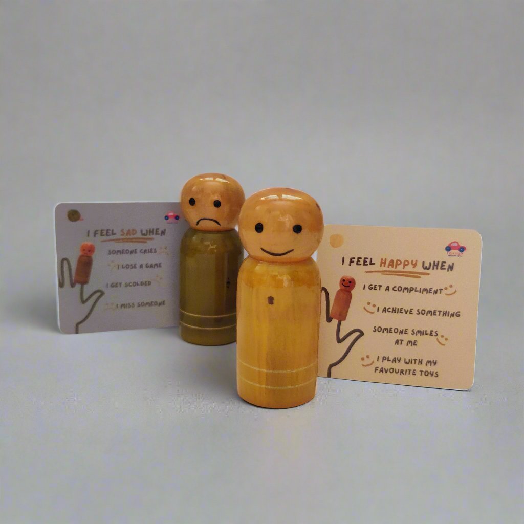 Wooden Expression Finger Puppet Dolls | Creative Play Toy for Kids ...